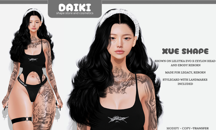 Second Life Marketplace - DAIKI - Xue Shape LeLUTKA Ceylon Head